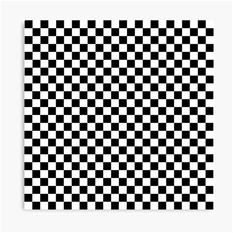 Classic Black And White Check Coloured Pattern Chequered Checkered