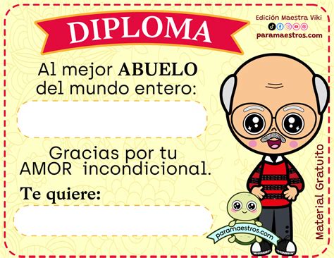 Diploma Día de los Abuelos paramaestros
