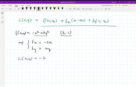 solved a find the linear approximation for the following functions at the given point b use