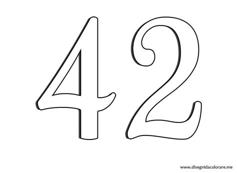 Numero 42 Disegni Da Colorare