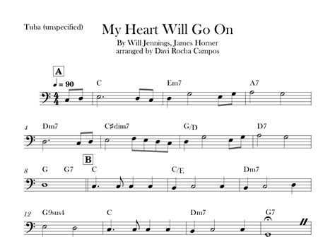 My Heart Will Go On Love Theme From Titanic Arr Davi Rocha Campos