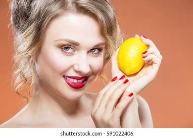 Sexy Fruit Series Closeup Portrait Happy Stock Photo 591022406