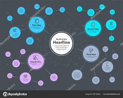 Infographie Simple Pour Modèle Carte Mentale Avec Place Pour Votre