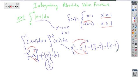 integrating absolute value functions youtube