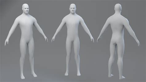 Artstation Male Character Base Mesh Game Assets