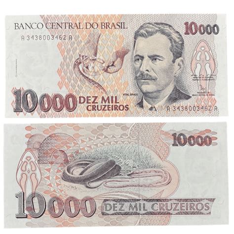 CÉDULA 10 000 Cruzeiros Marcon Numismática