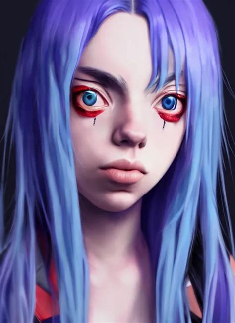Billie Eilish As Anime Character Ultra Detailed Stable Diffusion