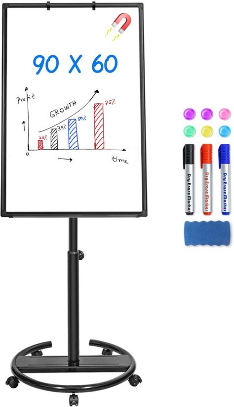 Maxtek Maxtek Mobiles Whiteboard 90 X 60 Cm Flipchart Magnetisch
