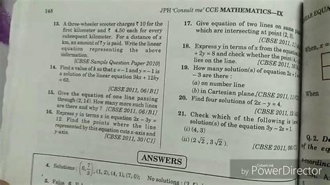 important questions of linear equations in two variables class 9 extra questions class 9 maths