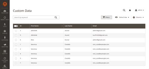 Custom Admin Grid Bluethink Inc