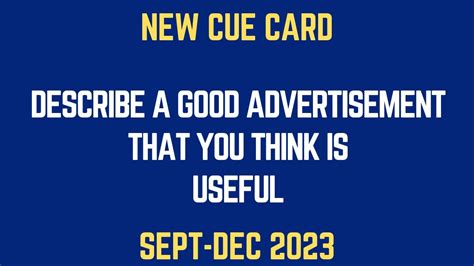 Describe A Good Advertisement That You Think Is Useful Sept Dec