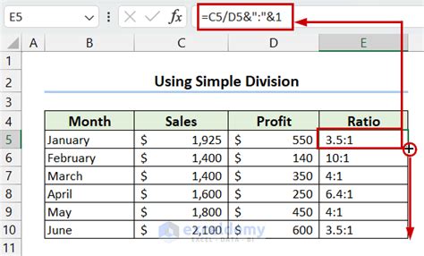 How To Calculate Ratio In Excel Methods Exceldemy