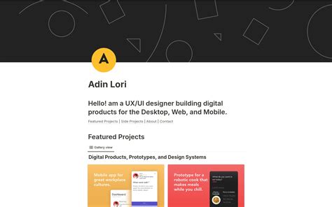 Designer Portfolio Template By Kavir Notion Marketplace