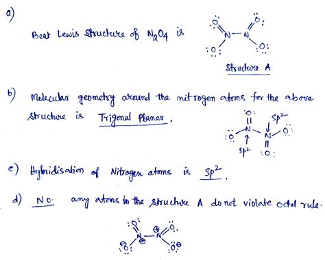 Solved Solve A From The Set Of Lewis Structures Shown Below