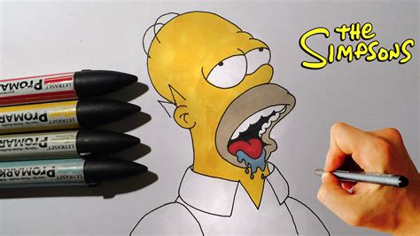 How To Draw Homer Simpson The Simpsons Drawing Tutorial Video