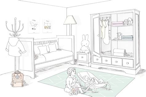 Dibujos De Dormitorio Infantil Para Colorear Vsun