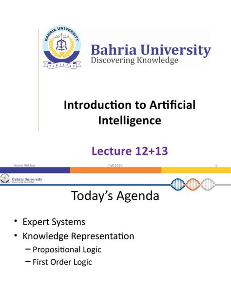 introduction to artificial intelligence lecture 12 13 pdf proposition first order logic