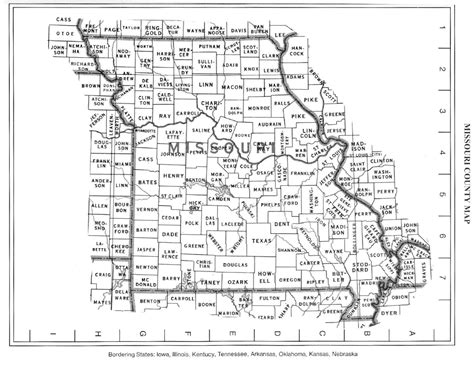 Printable Missouri County Map Printable Word Searches