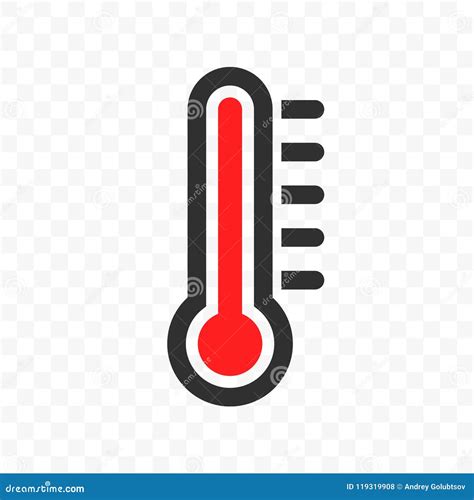 Thermometer Vector Illustration On White Background Isolated Black