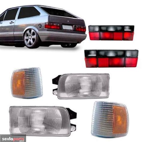 Kit Farol Gol Quadrado 91 92 93 94 95 Pisca Lanterna Fumê Shopee