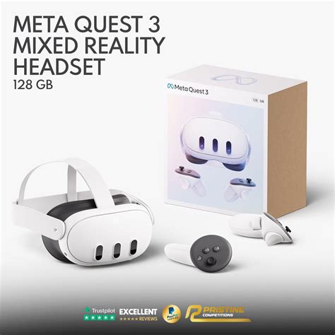 META Quest 3 Mixed Reality Headset 128 GB 2 Pristine Competitions