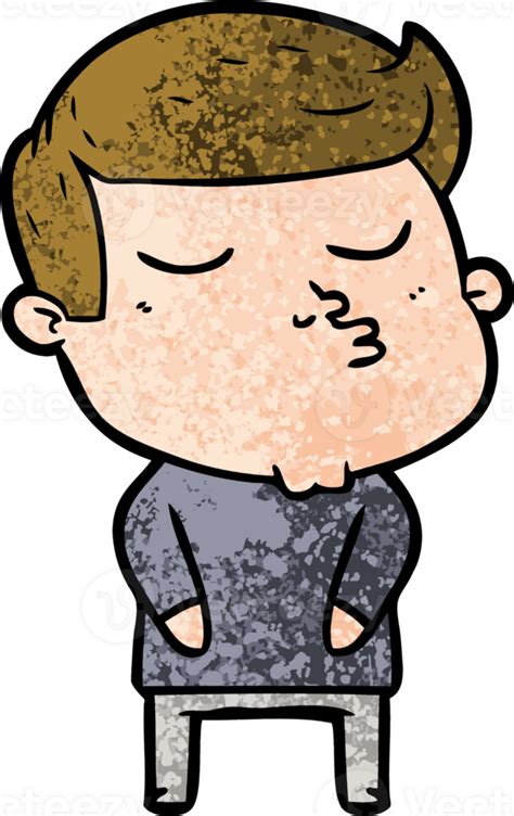 Chico Modelo De Dibujos Animados Haciendo Pucheros 39927683 PNG