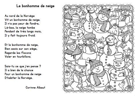 La jolie poésie de Corinne Albaut Le bonhomme de neige remise en