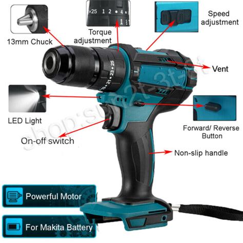 For Makita DHP458Z 18V LXT Cordless Combi Drill Li Ion Power Naked On OnBuy