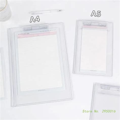A4 A5 Clipboard Acr Lico Transparente A4 Clipboard A5 Suporte De Papel