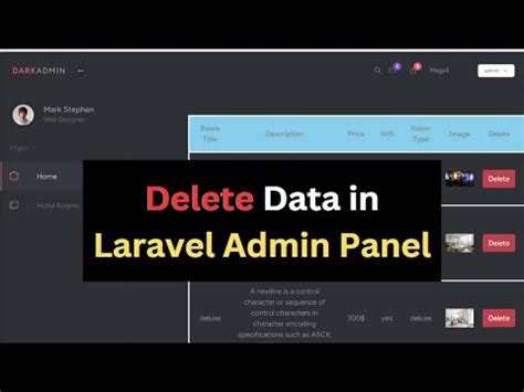How To Delete Data In Laravel Admin Panel Laravel Hotel Management