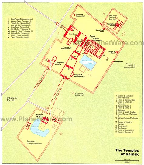 Karnak Ancient Egypt Map