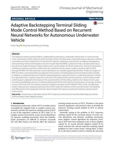 pdf adaptive backstepping terminal sliding mode control method based on recurrent neural