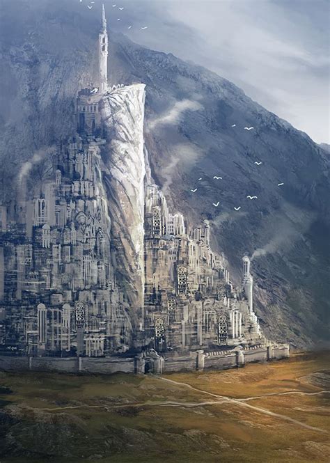 Minas Tirith In Middle Earth Art Minas Tirith Fantasy Art