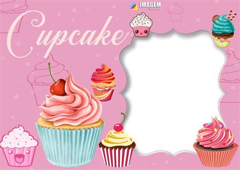 Moldura Png Para Montagem De Foto Infantil Cupcake Crie Sua Colagem De