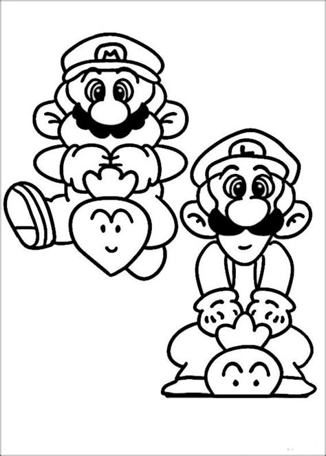 Mario Bross Fargelegging Tegninger 24 Pagine Da Colorare Per