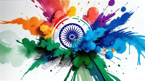 Premium AI Image 26 January Indian Republic Day Water Color Banner