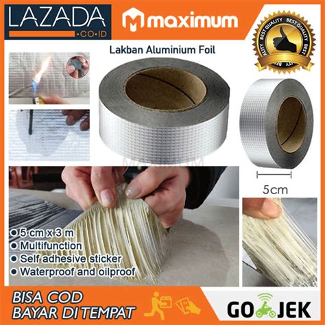 MAX COD LAKBAN FOIL 5X3 Lakban Aluminium Foil Butyl Super Adhesive