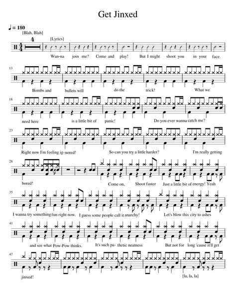Get Jinxed League Of Legends For Drumset Sheet Music For Drum Group