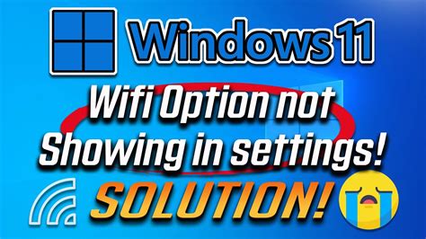 Wifi Option Not Showing In Settings On Windows Youtube