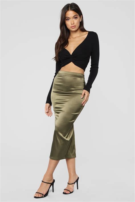 Fashionnova Across The Galaxy Skirt Olive Rona Mahal