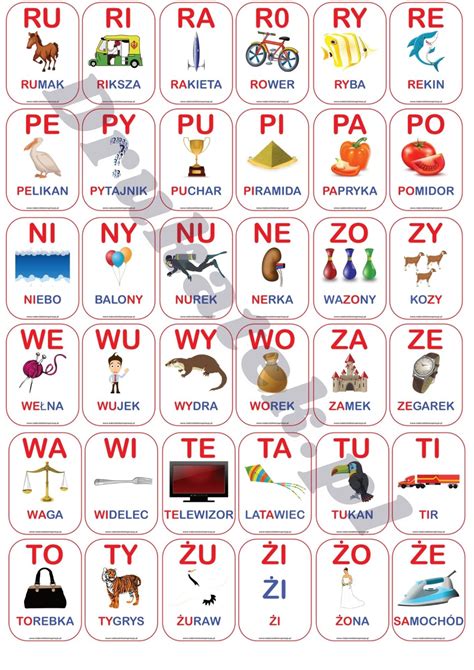 Sylaby I Litery Karty Pracy Do Druku Do Nauki Czytania Za Darmo