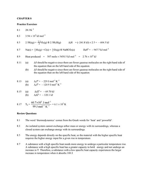 ch08 blackman 2e answers odd questions chapter 8 practice exercises 8 28 j k 8 3 × 102 kj mol