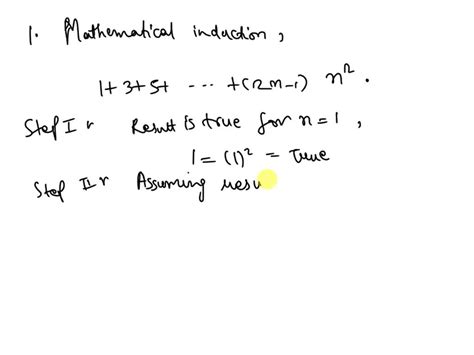 solved find an example of a statement that can be proven using mathematical induction from an