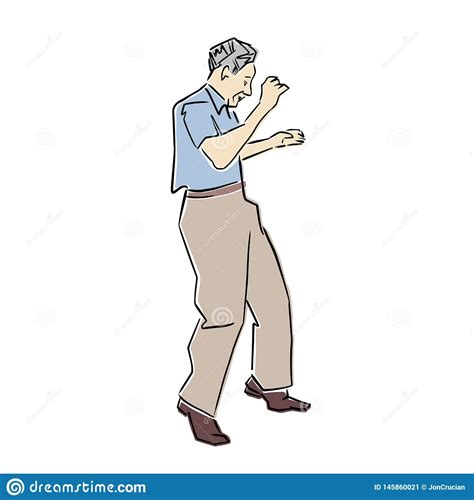 Solo Hombre De Baile Contorno Gr Fico Negro Colores Aislados