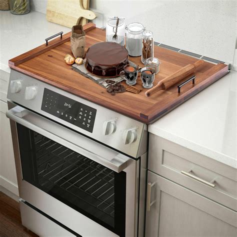 Rainbow Home Acacia Stove Top Covers For Electric Stove Noodle Board