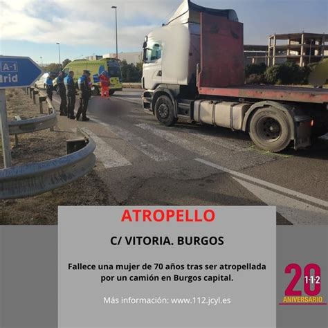 muere una mujer de 70 años al ser atropellada por un camión en Burgos