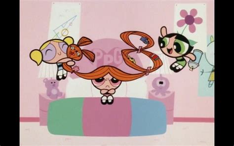Bubbles And Buttercup Playing With Blossoms Hair From The Powerpuff Girls Episode The Mane