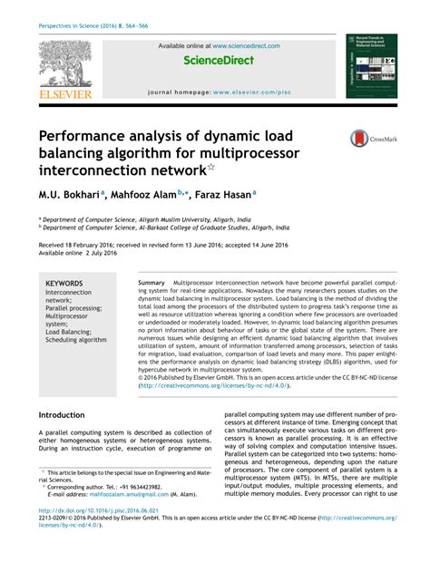 pdf performance analysis of dynamic load balancing algorithm for multiprocessor