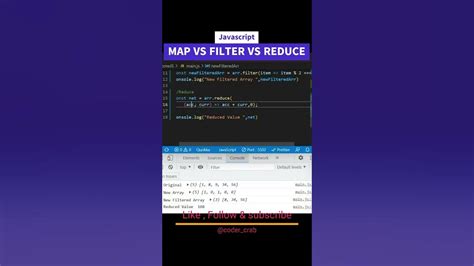 interview map vs filter vs reduce in javascript shorts youtube