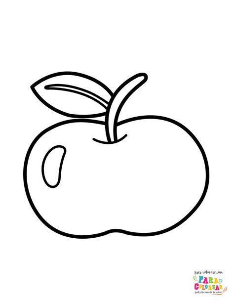 Dibujo De Manzana F Cil Para Colorear Para Colorear